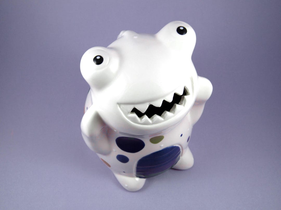 Piggy Bank Monster With Navy Blue and Green Accents for Boys - Etsy