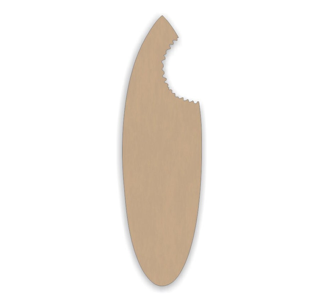 Surfboard With Shark Bite Shape - Round Tail End - Large Surf Board ...