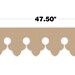 Pack of 3 Scalloped Molding Trim, Pack of 1" X 36" Inch Unfinished, 1/4 ...
