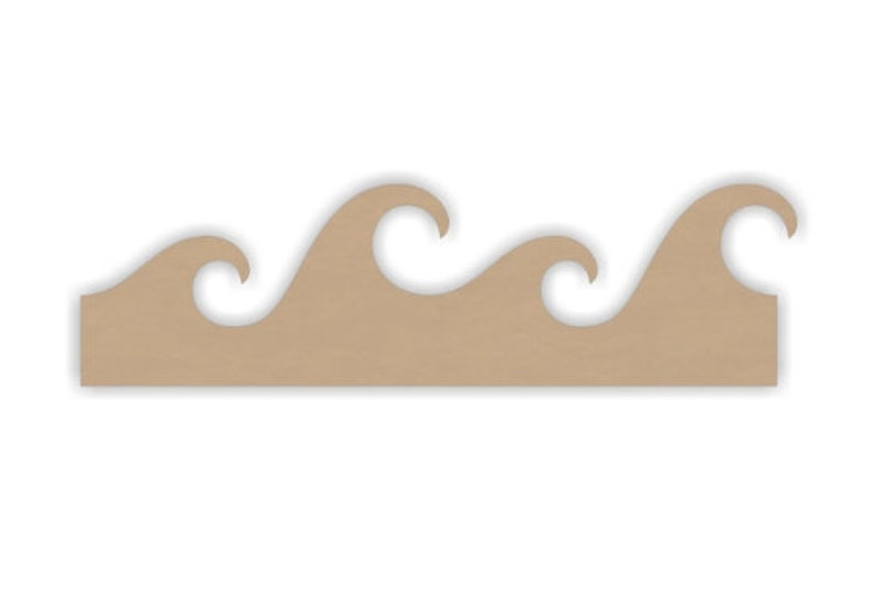 3-pack of Unfinished Wooden Wave Crest Trim Molding Strips - 3 Pieces ...