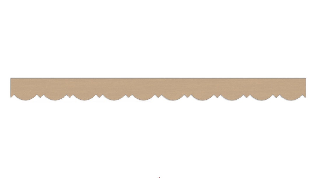3 or 4-pack of 48" Unfinished Wooden Scalloped Molding Trim - Point and ...
