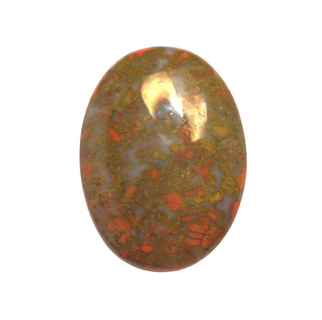 Unikite Aka Epidote Jasper/ Agate 40x30x5.6mm Oval Cabochon - Etsy