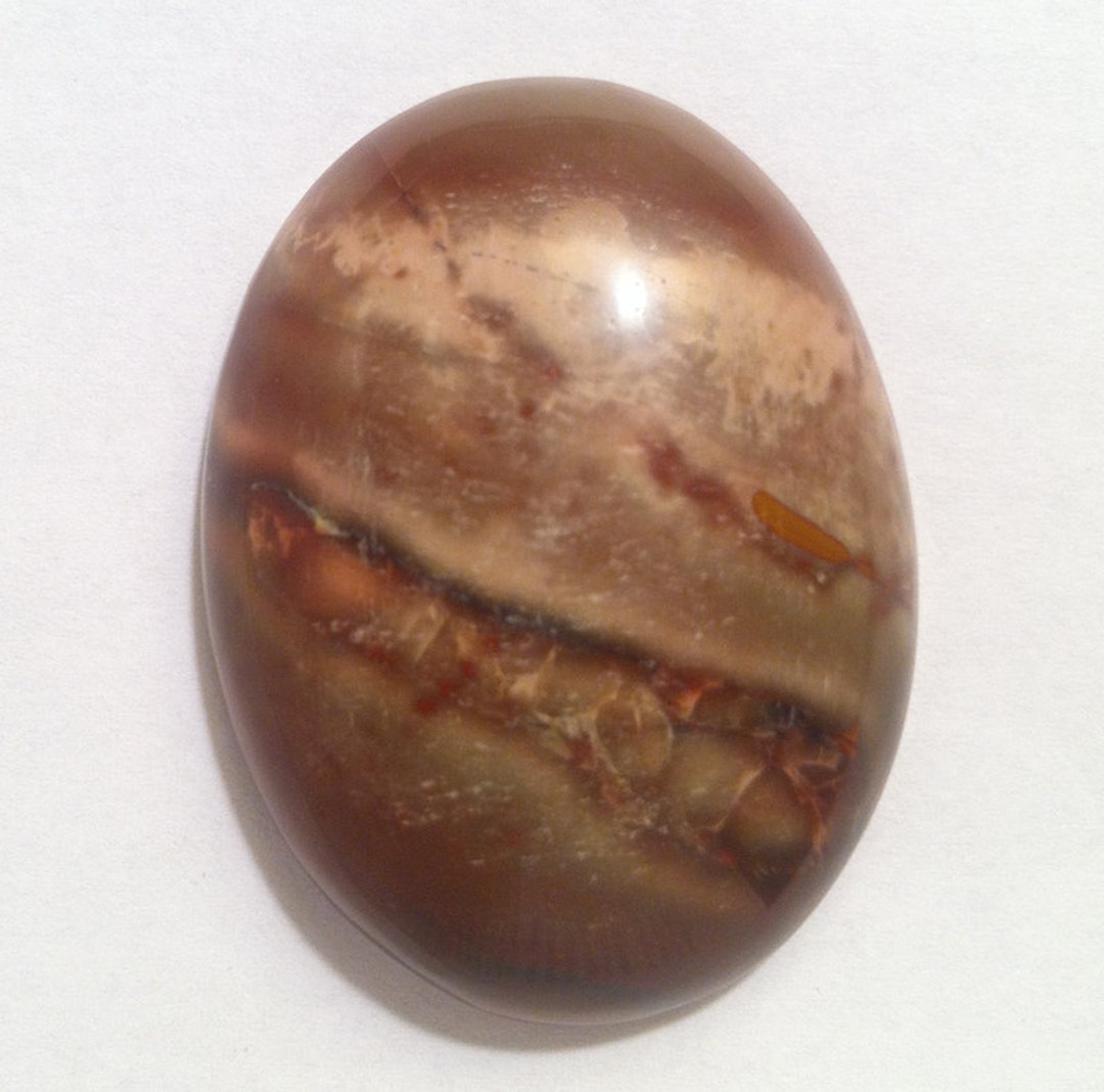Morrisonite Jasper 40x30x9.9mm Oval Cabochon - Etsy