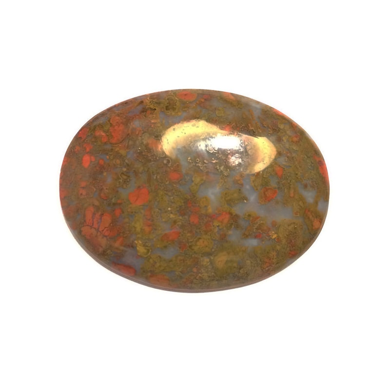 Unikite Aka Epidote Jasper/ Agate 40x30x5.6mm Oval Cabochon - Etsy