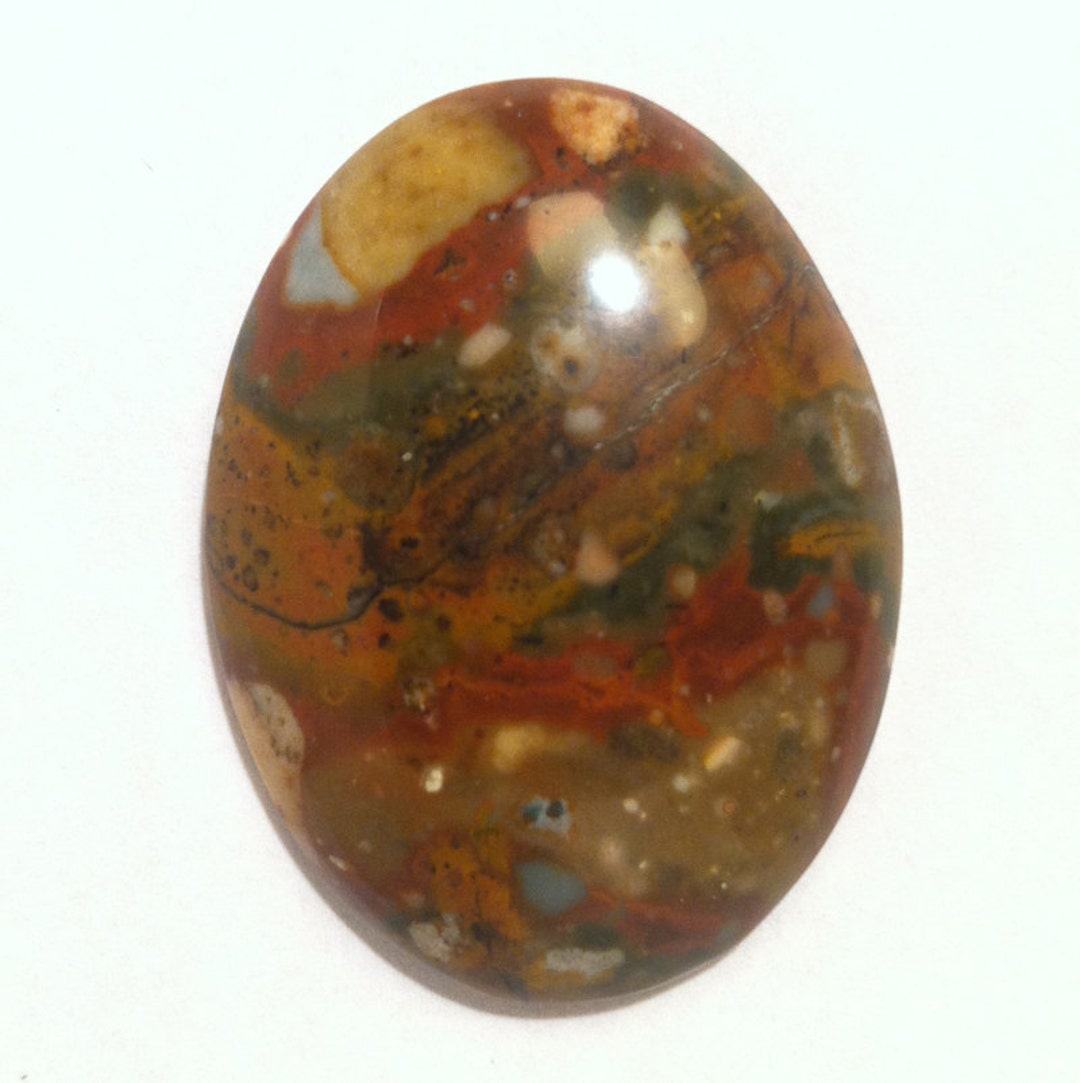 Rocky Butte Picture Jasper 40x30x7.9mm Oval Cabochon - Etsy