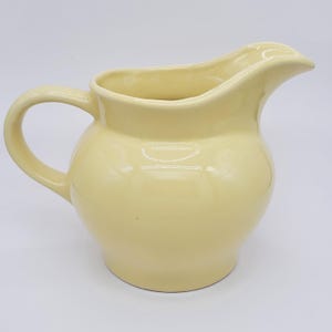 Vintage Yellow Ball Shape Ceramic Water Pitcher, Vintage 32 Oz Pottery ...
