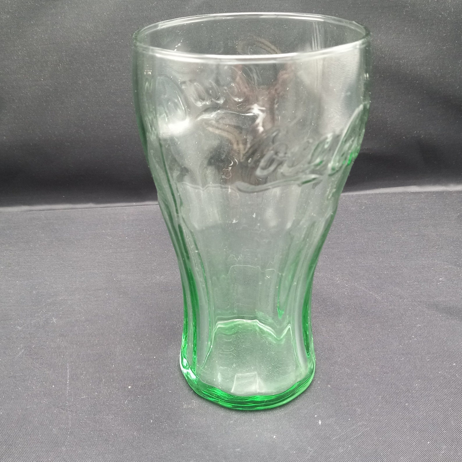 Vintage Coca-cola Green Glass, Embossed Libbey Coke Glass, 16oz - Etsy