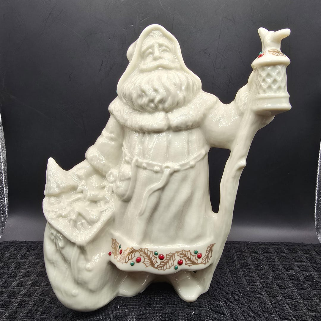 China Jeweled Santa by LENOX - Woodland Santa Figurine - 1994 Christmas ...