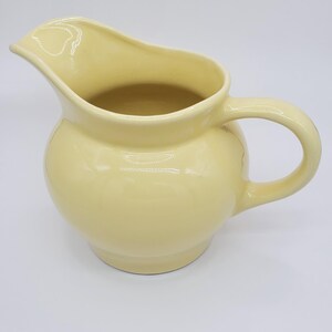 Vintage Yellow Ball Shape Ceramic Water Pitcher, Vintage 32 Oz Pottery ...