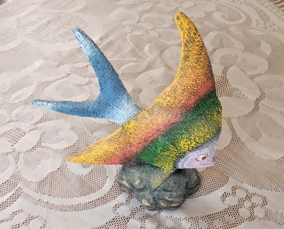 Angelfish Figurine Vintage Tropical Fish Statue - Etsy