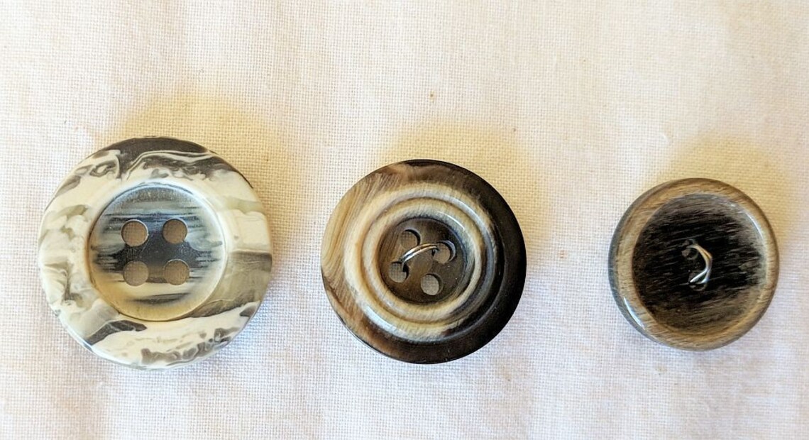 Gray Button Assortment From Tiny to Large, Plain, Patterned, and ...