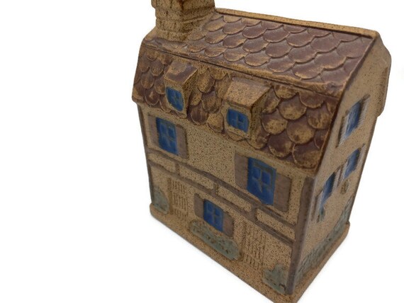 Old Two Story House Coin Bank Ceramic Piggy Bank Vintage | Etsy