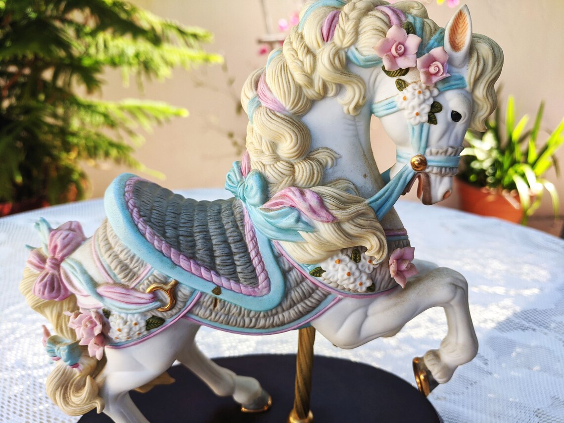 Lenox Vintage 1987 White Carousel Horse. First in the Series | Etsy