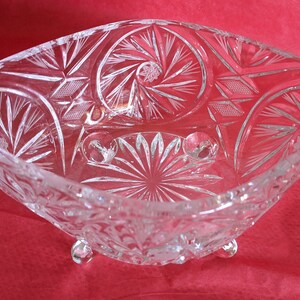 Vintage Lead Crystal Relish Dish, Mid Century or Earlier Glass ...