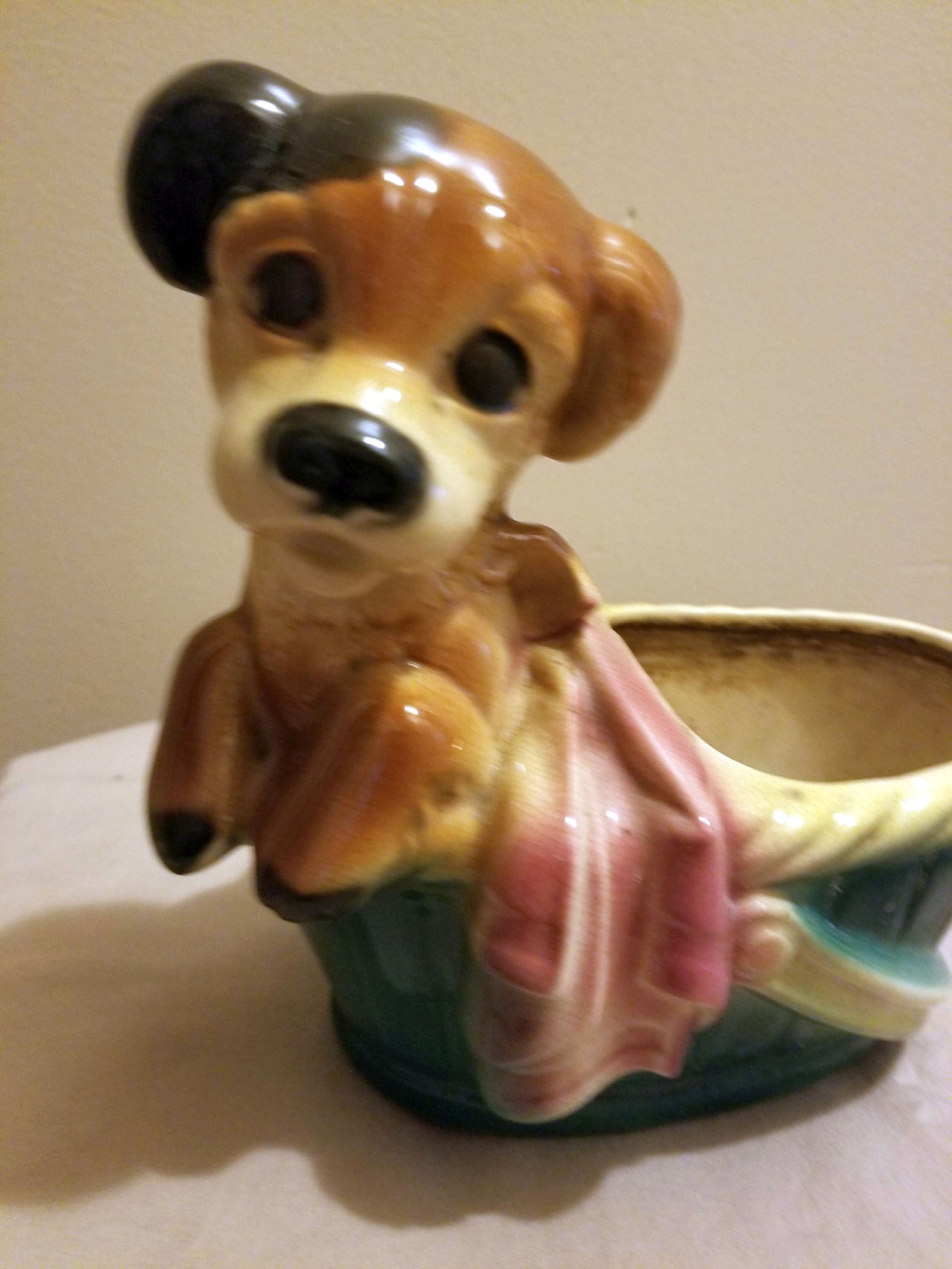 Adorable Puppy Dog Ceramic Planter Vintage Figural Flower Pot - Etsy