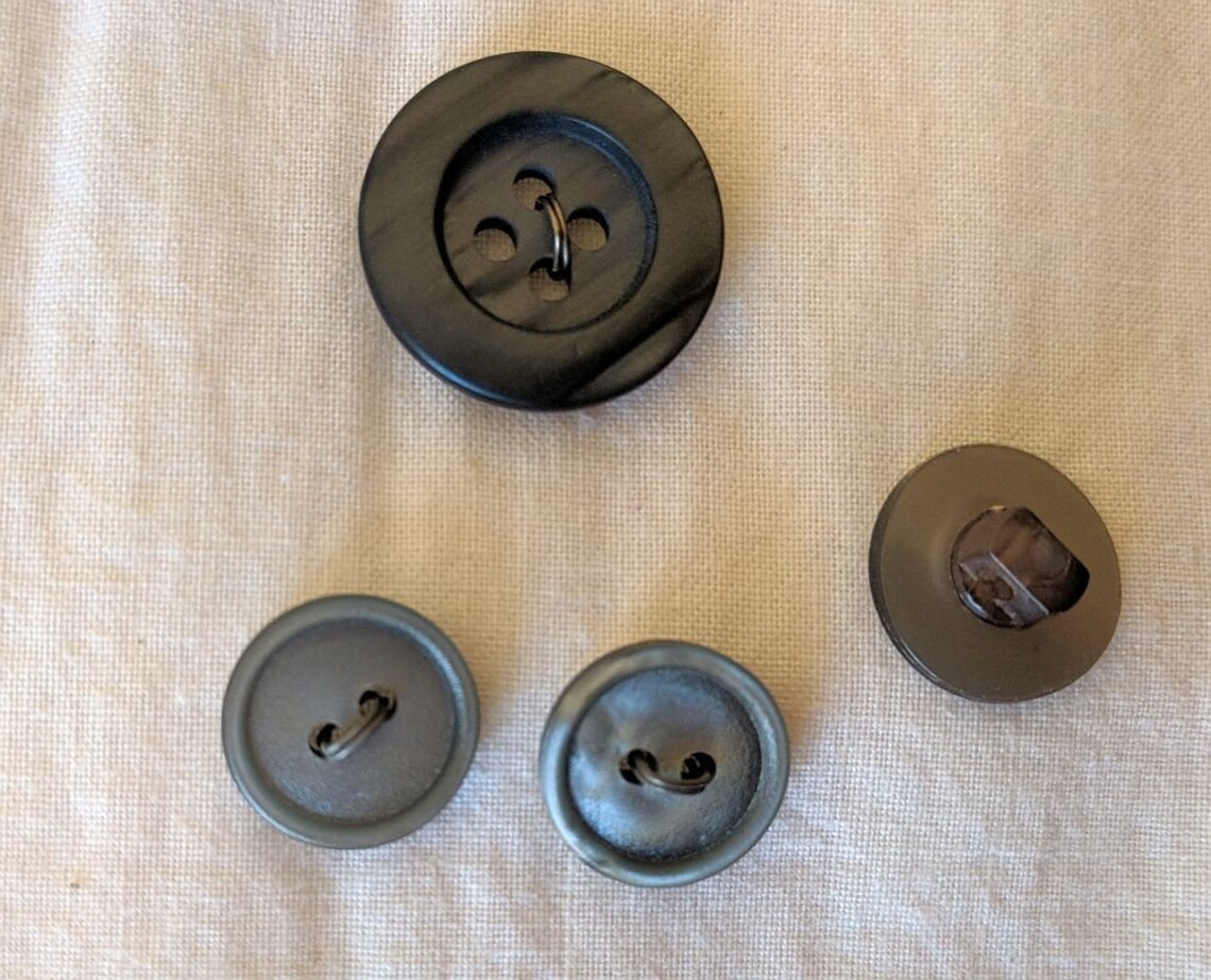 Gray Button Assortment From Tiny to Large, Plain, Patterned, and ...