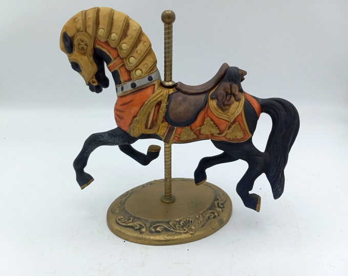 Carousel Figurine of a Medieval Armored Horse by Charles Looff C. 1911 ...