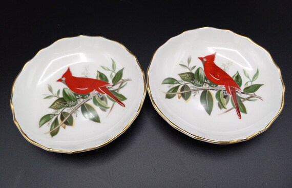 Porcelain Cardinals Tea Bag Holders China Salt Cellars - Etsy