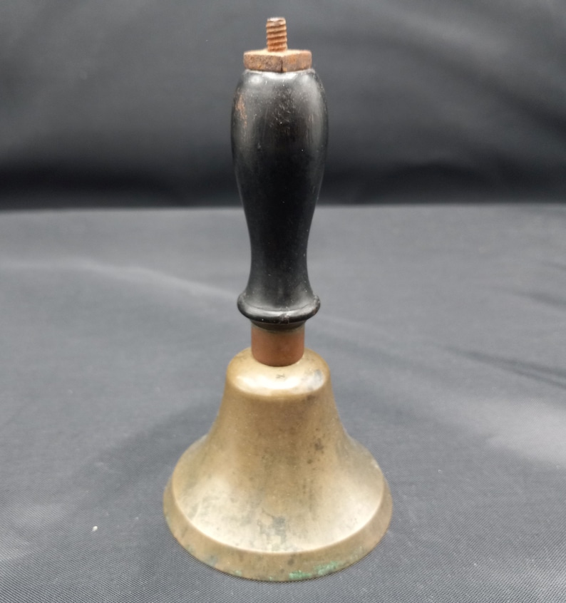 Antique Brass Hand Bell Vintage Small School Teacher's - Etsy