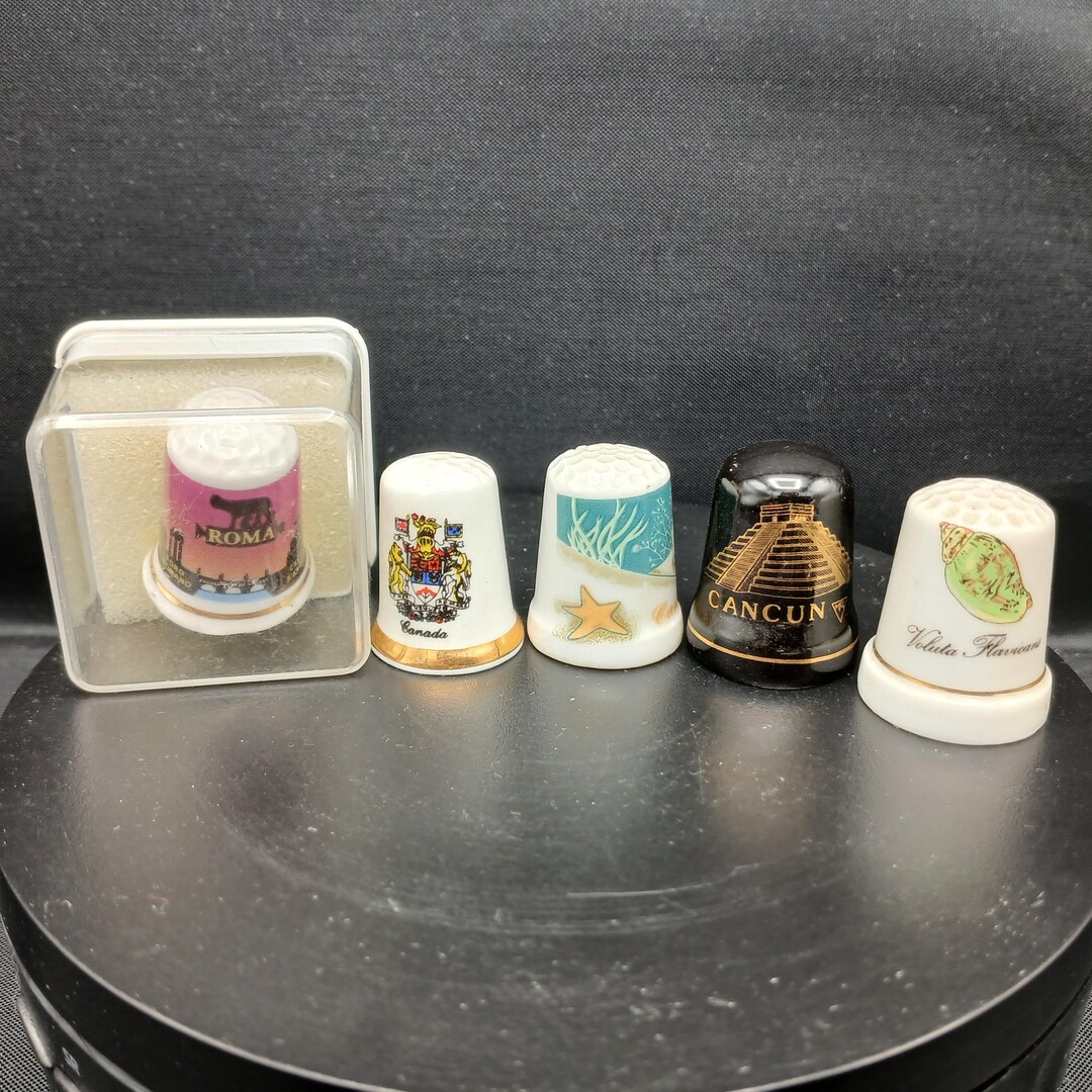 Souvenir Thimbles Collection, International Porcelain Thimbles, Travel ...