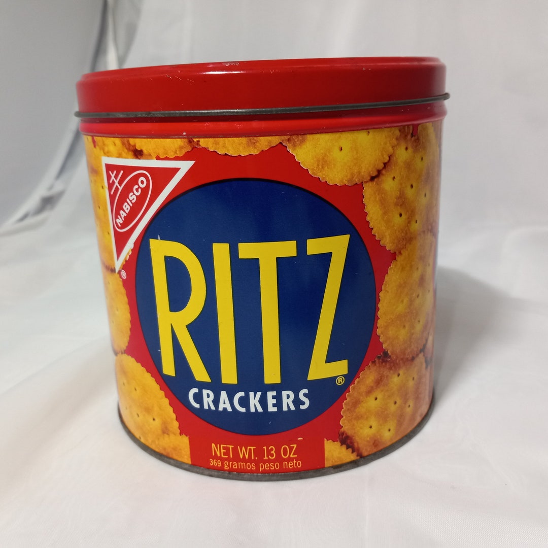 Ritz Crackers Tin - Vintage National Biscuit Company Round Tin - Tin ...