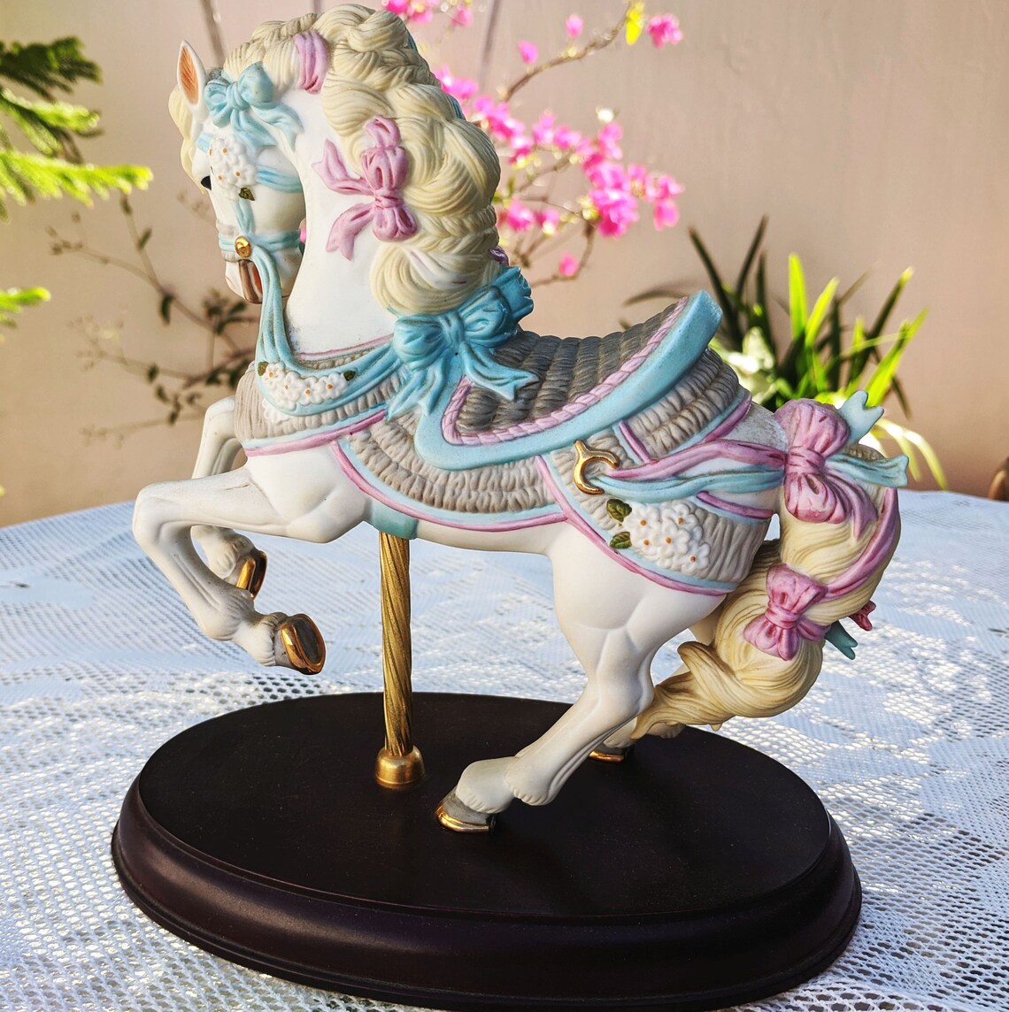 Lenox Vintage 1987 White Carousel Horse. First in the Series | Etsy
