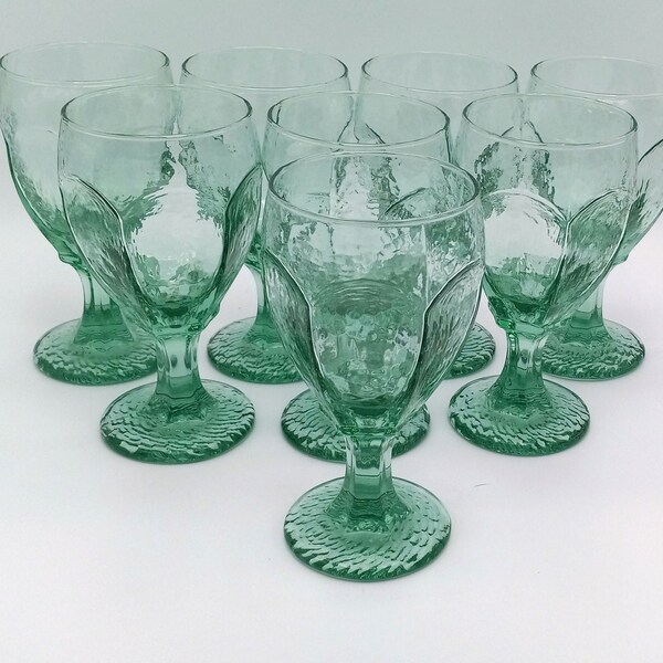Green Water Goblets - Etsy