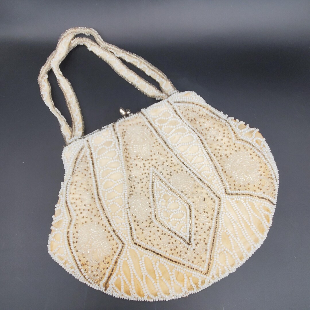 Elegant Hand Beaded Purse, 1920s Antique Art Deco Purse, Beads and ...