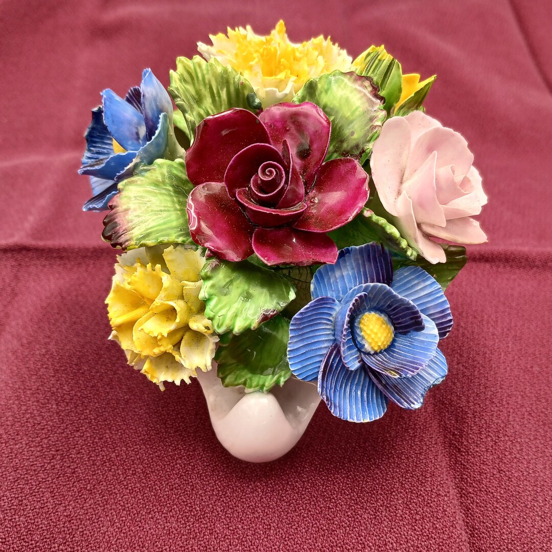 Floral Arrangement in Bone China by Denton China of England, Handmade ...