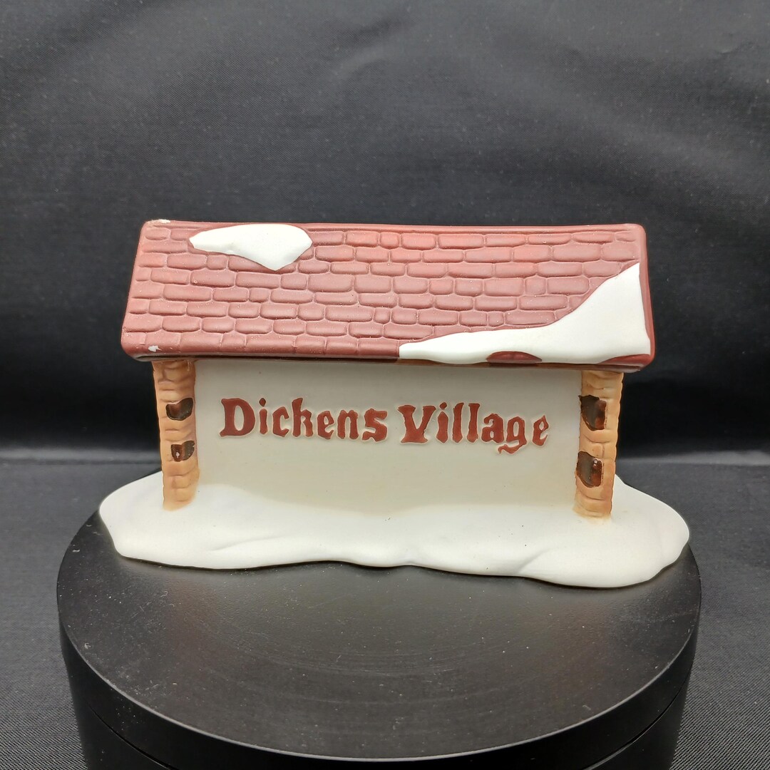 Department 56 Dickens Village Sign: Porcelain Christmas Village ...