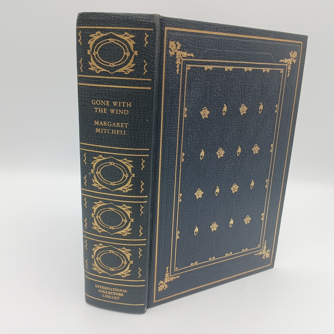 Gone With the Wind by Margaret Mitchell, Blue Leather and Gilt Hardback Book, Published by ...