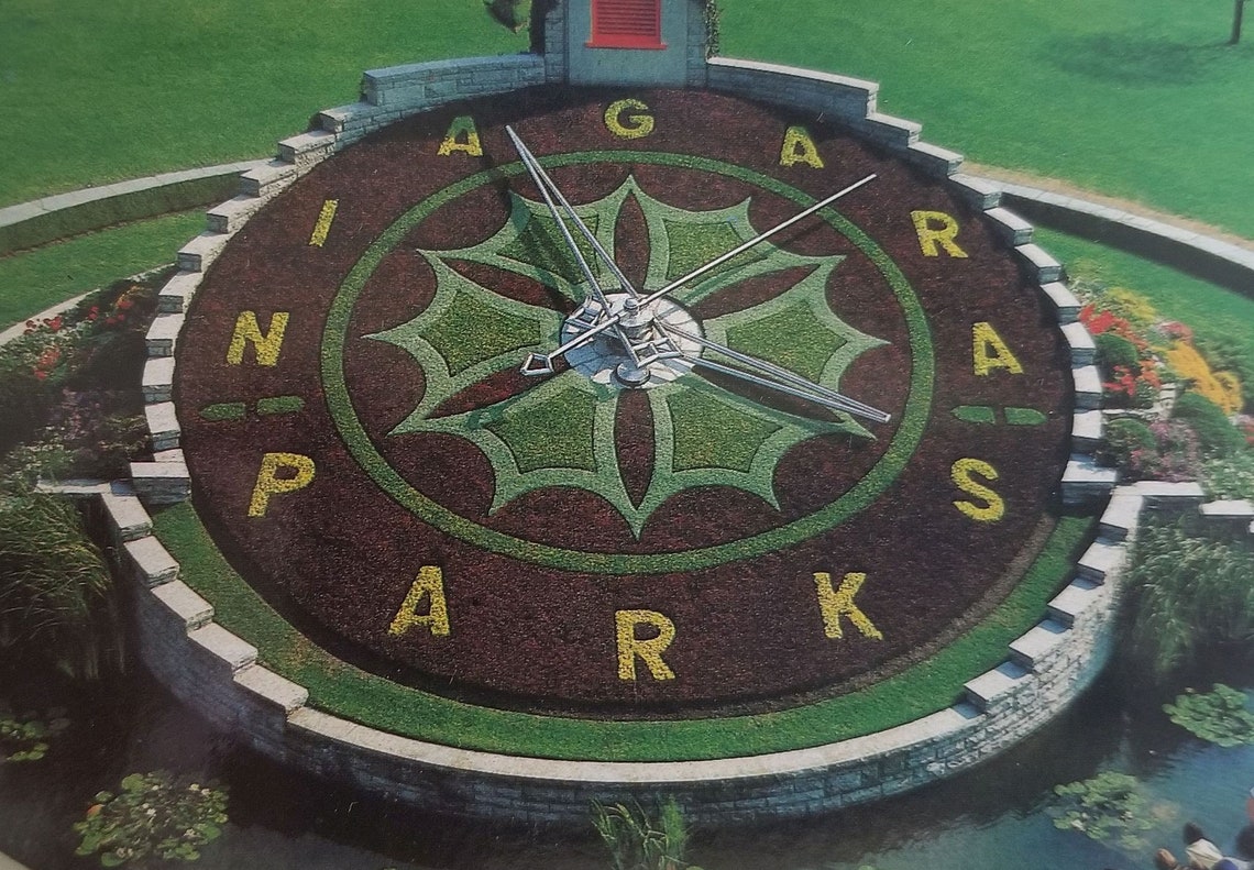 Niagara Parks Flower Clock. Unused Vintage Postcard Niagara - Etsy