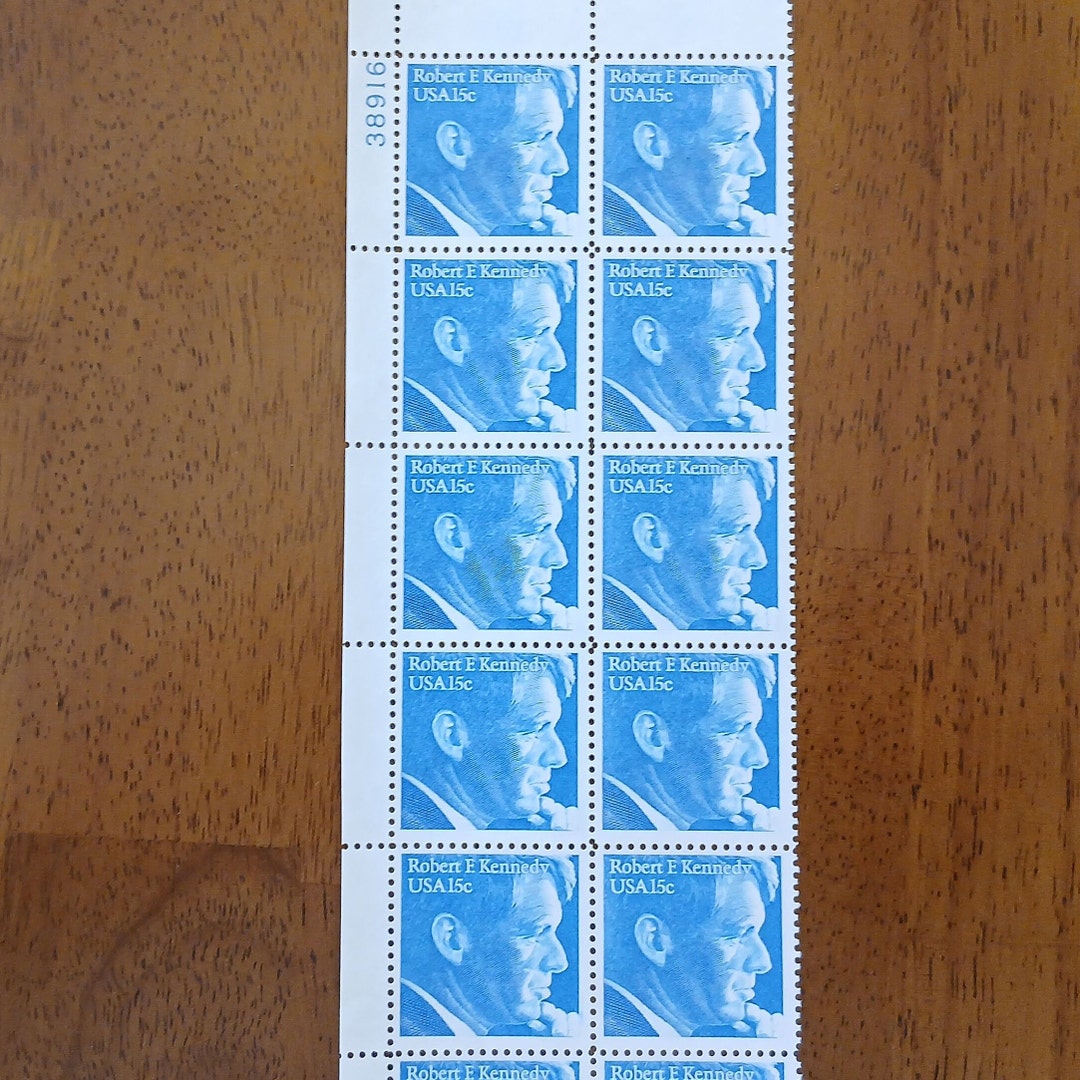 Robert F Kennedy 1979 US Stamps, 15 Cent RFK Commemorative Stamps ...