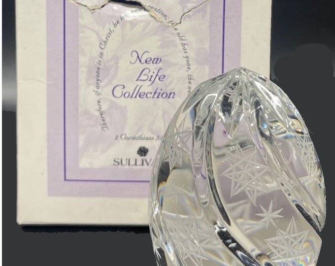Lead Crystal Egg, New Life Collection, Crystal Egg Paperweight Made in ...