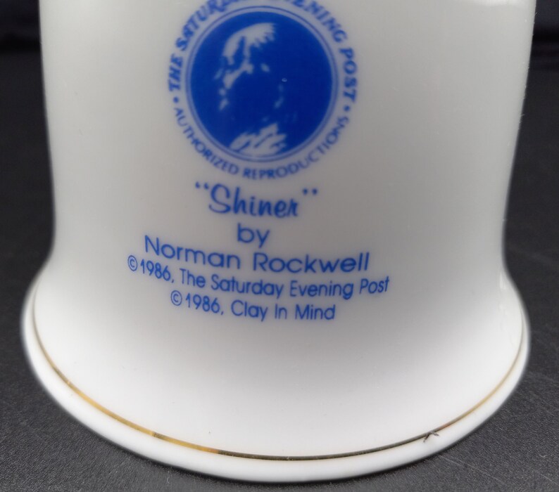 Norman Rockwell Porcelain Bell "the Shiner" - 1986 Authentic ...