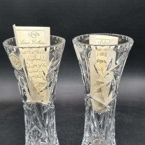 Crystal Star Pattern Vase by Lenox, Cut Lead Crystal Vase, 6 Inch ...