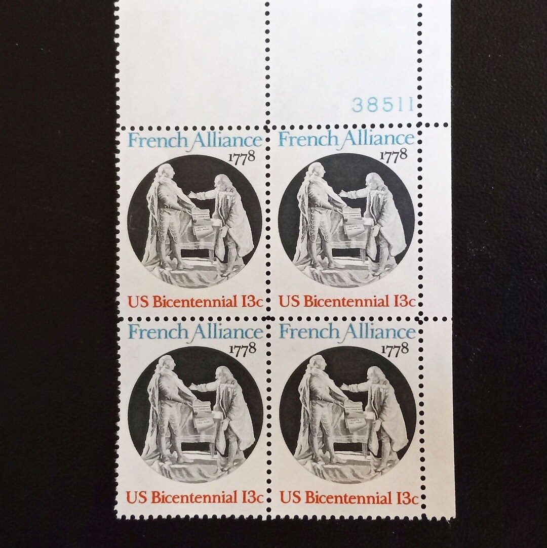 1978 US Bicentennial Issue Postage Stamps - Commemoration of French ...