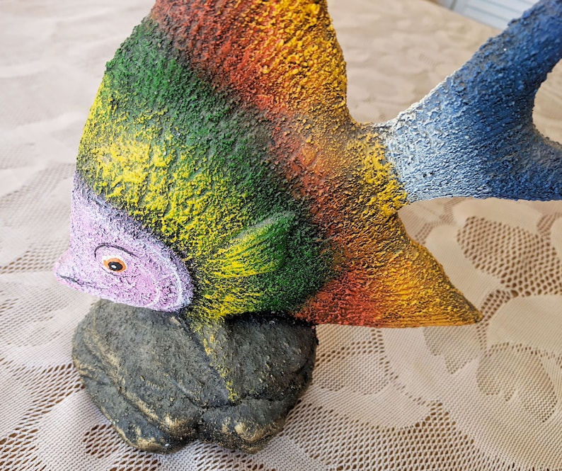 Angelfish Figurine Vintage Tropical Fish Statue - Etsy