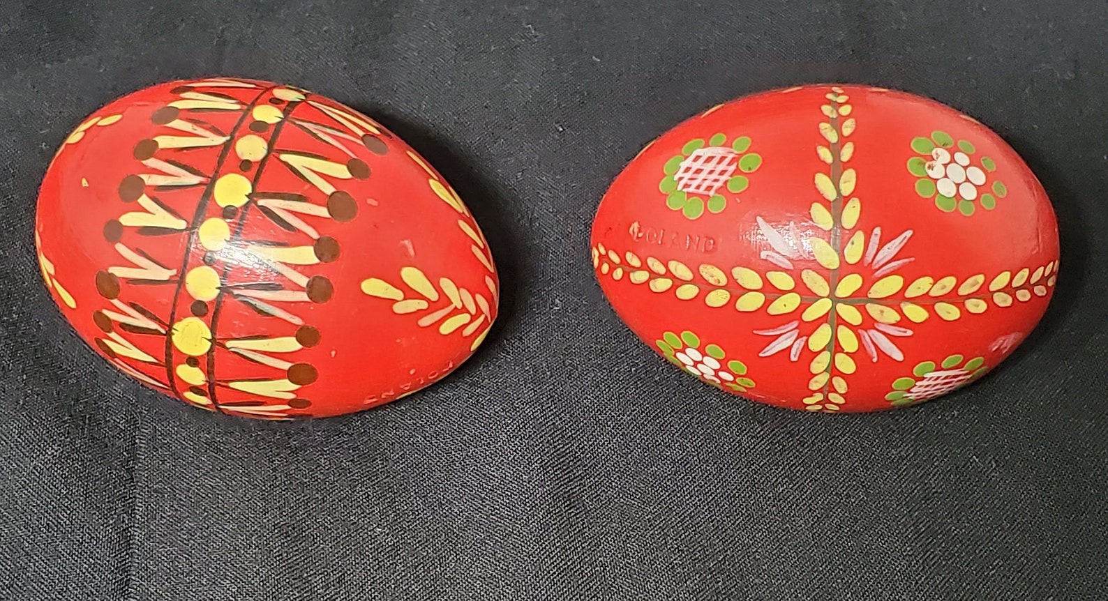 Wood Hand Painted Easter Eggs, Eastern European Style Hand Painted Eggs ...