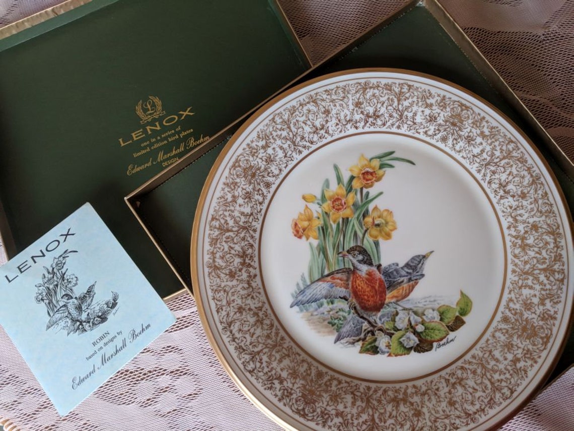Robins Vintage Lenox Collector Plate Boehm Birds by Lenox - Etsy
