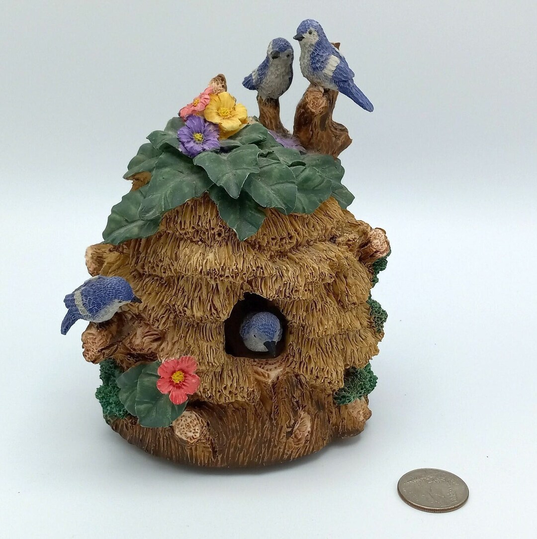 Thatched Bird House Music Box, Berkeley Designs Revolving Music Box ...