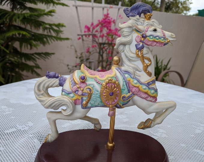 Lenox Carousel Horse, 1990 Lenox, the Carousel Charger - Decorated ...