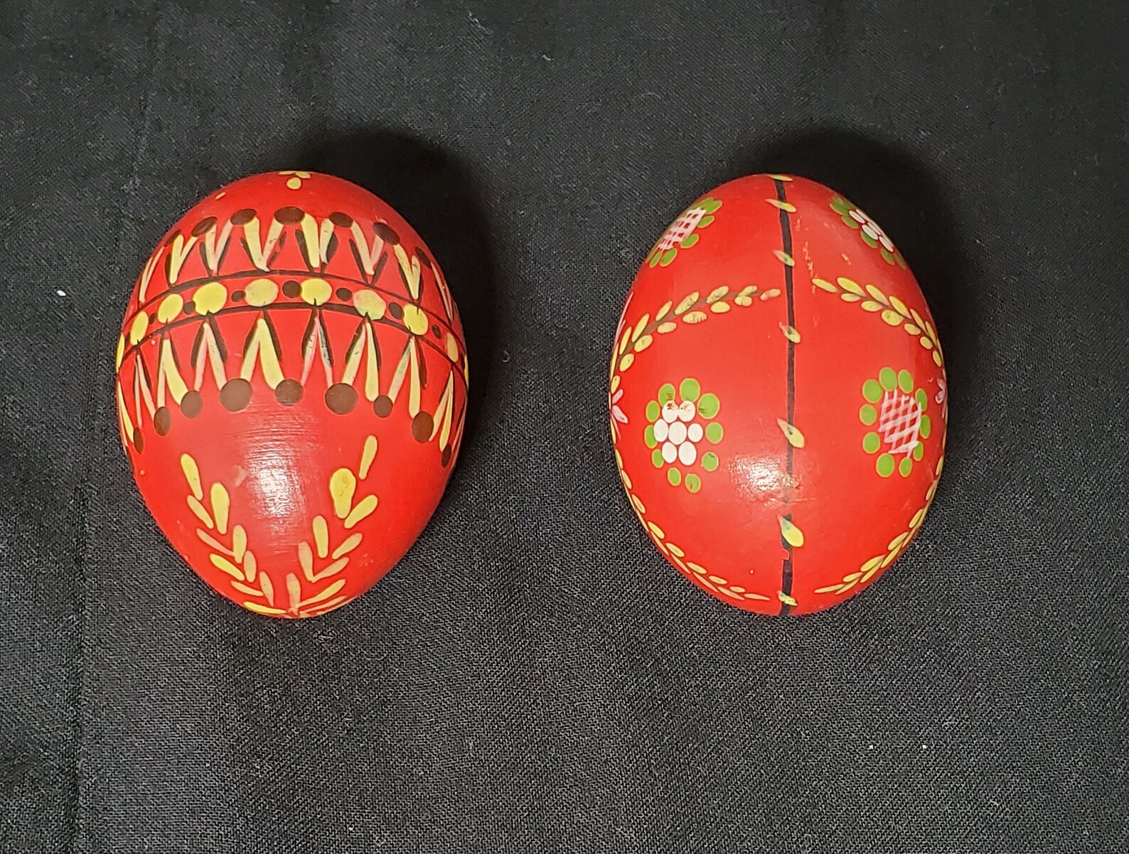 Wood Hand Painted Easter Eggs, Eastern European Style Hand Painted Eggs ...