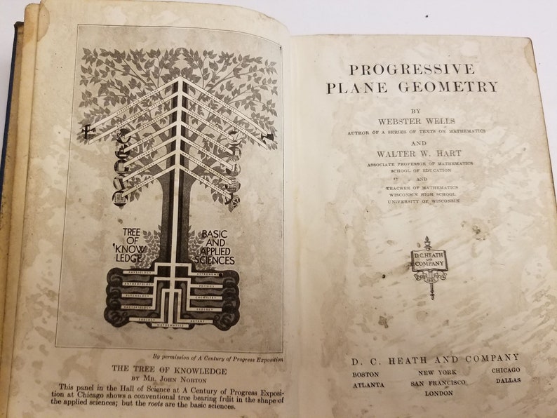 Progressive Plane Geometry by Wells and Hart, Published by D. C. Heath ...