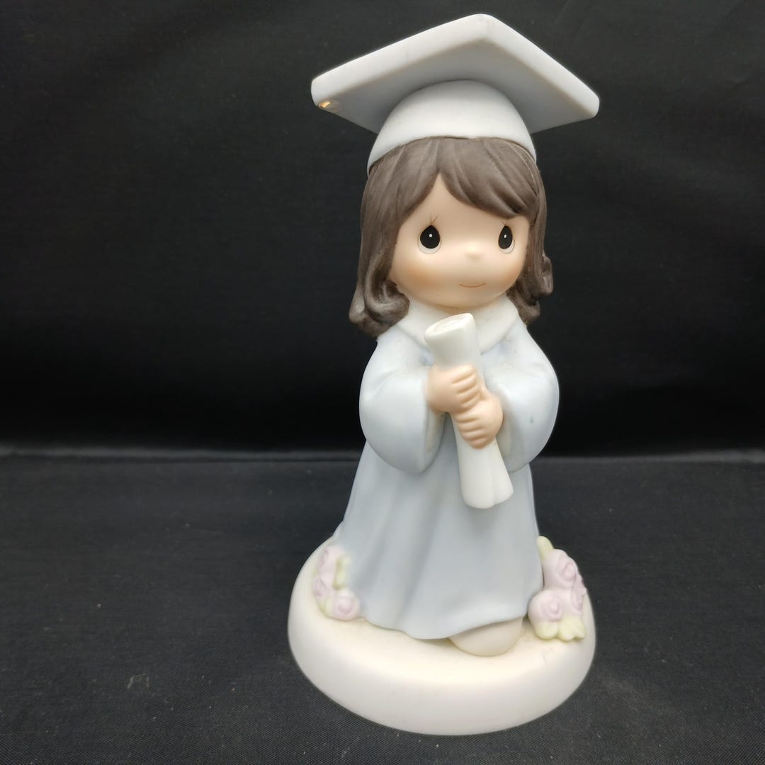 GRADUATION Figurine 1996 by Precious Moments for ENESCO, Brown Hair and ...