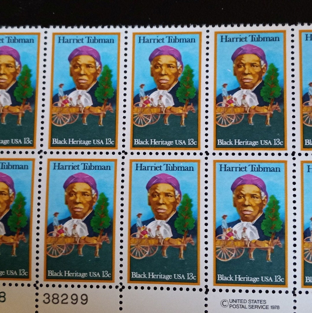 1978 Black Heritage Month Stamps, Harriet Tubman and Cart Carrying ...