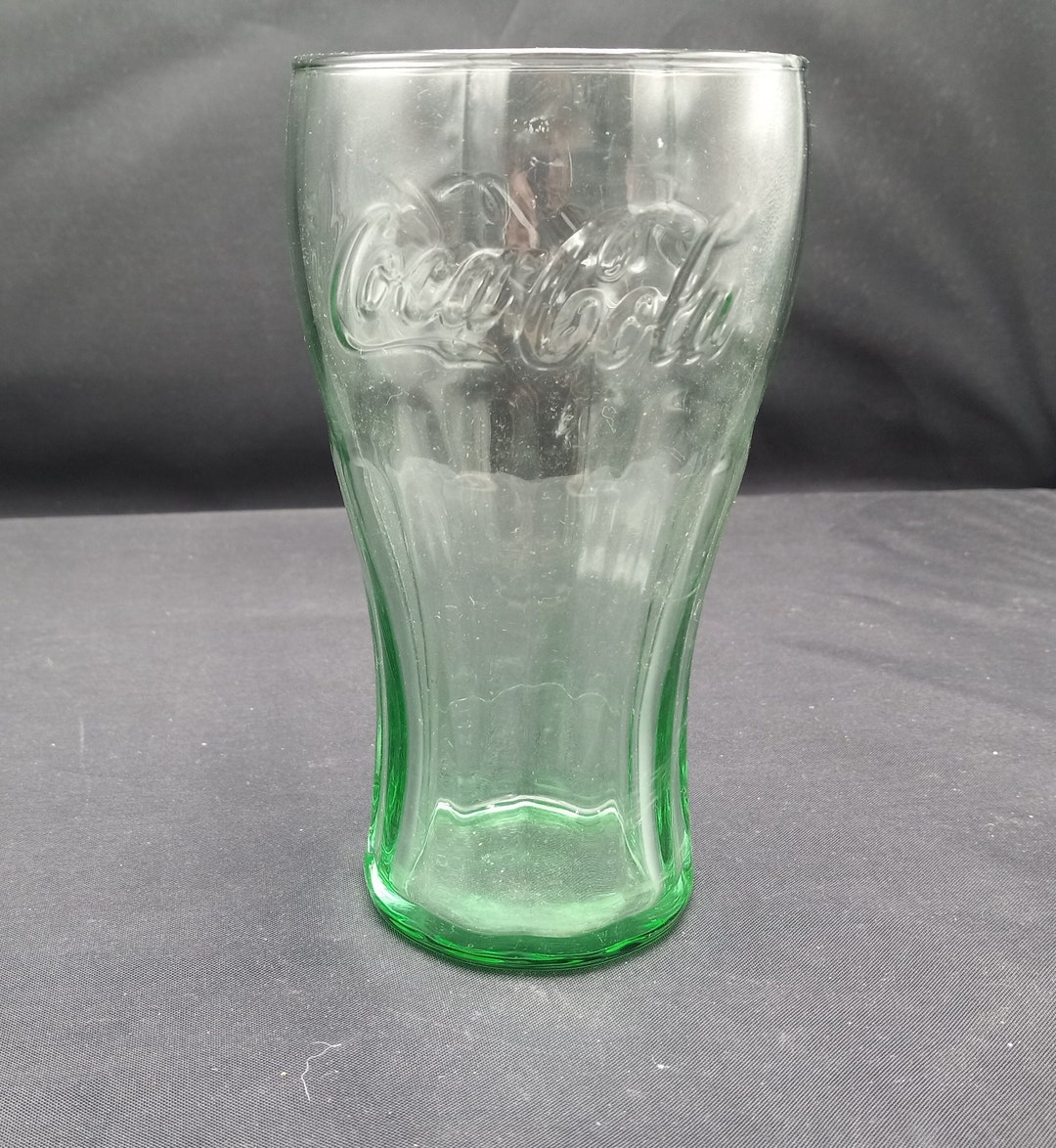 Vintage Coca-cola Green Glass, Embossed Libbey Coke Glass, 16oz - Etsy