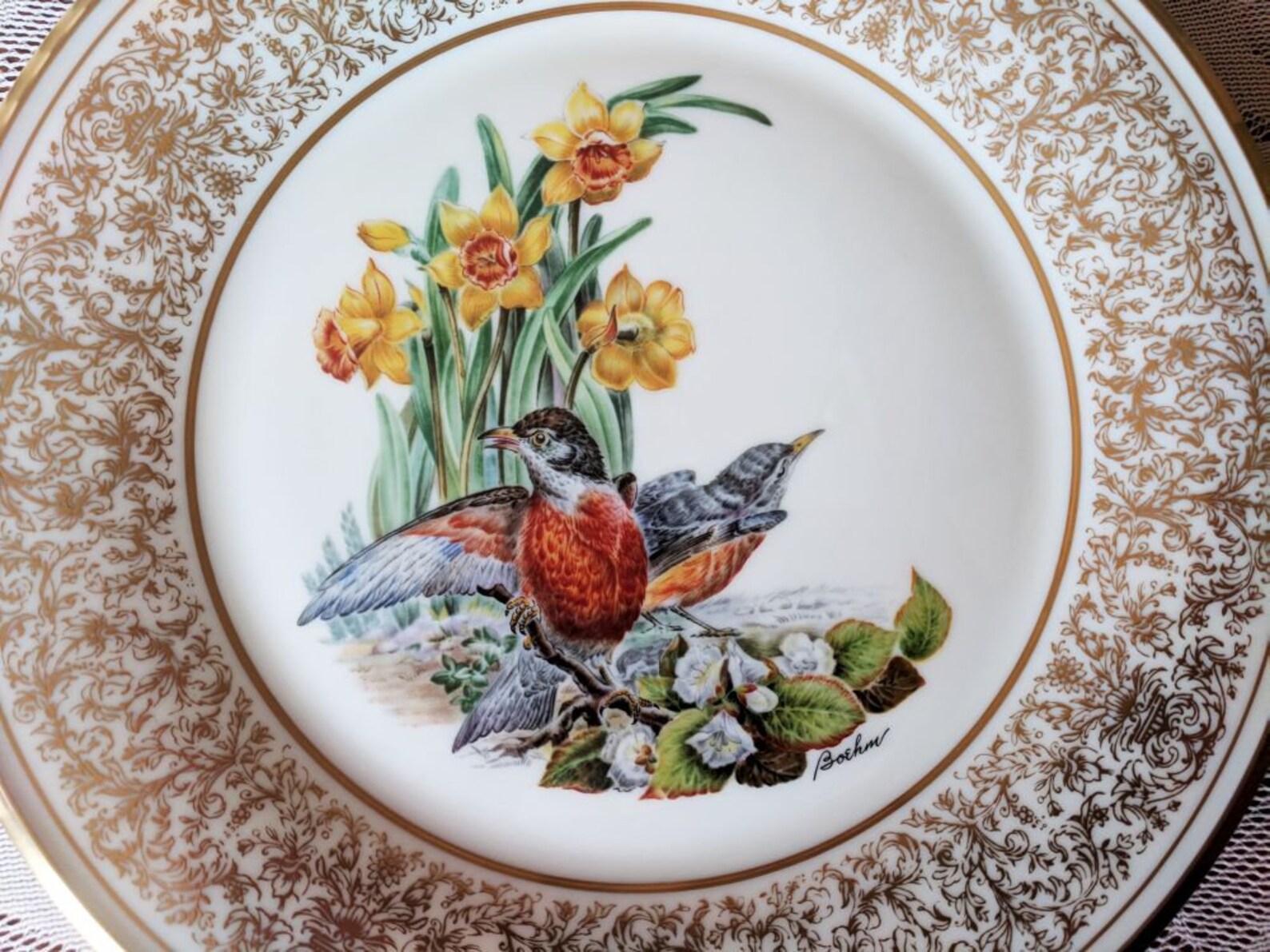 Robins Vintage Lenox Collector Plate Boehm Birds by Lenox - Etsy