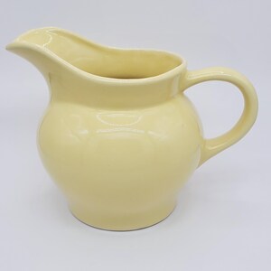 Vintage Yellow Ball Shape Ceramic Water Pitcher, Vintage 32 Oz Pottery ...