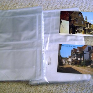 Page Protectors for Photos or Postcards, Clear Polypropylene, Holds 4 ...